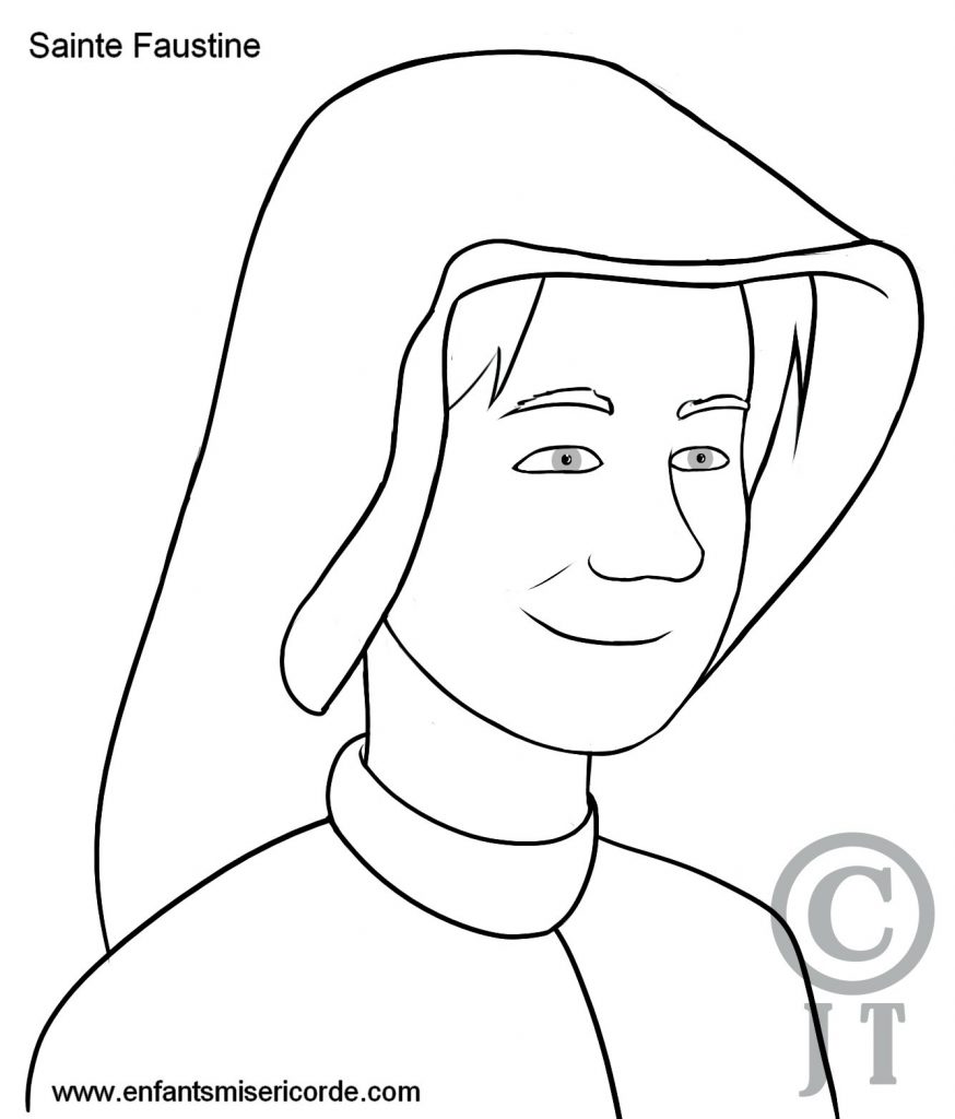 Coloriage Sainte Faustine | ENFANTS MISERICORDE 7-11 ANS