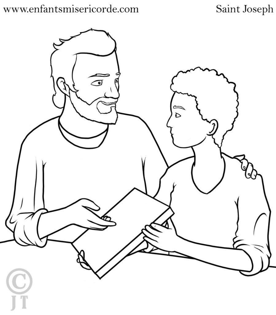 Coloriage Saint Joseph | ENFANTS MISERICORDE 7-11 ANS