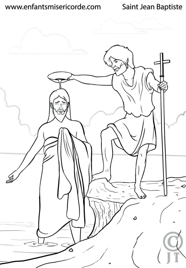 Coloriage Jean Baptiste | ENFANTS MISERICORDE 7-11 ANS