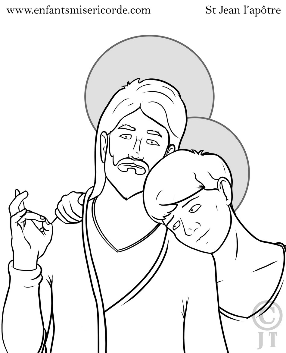 Coloriage Saint Jean l’Apôtre | ENFANTS MISERICORDE 7-11 ANS